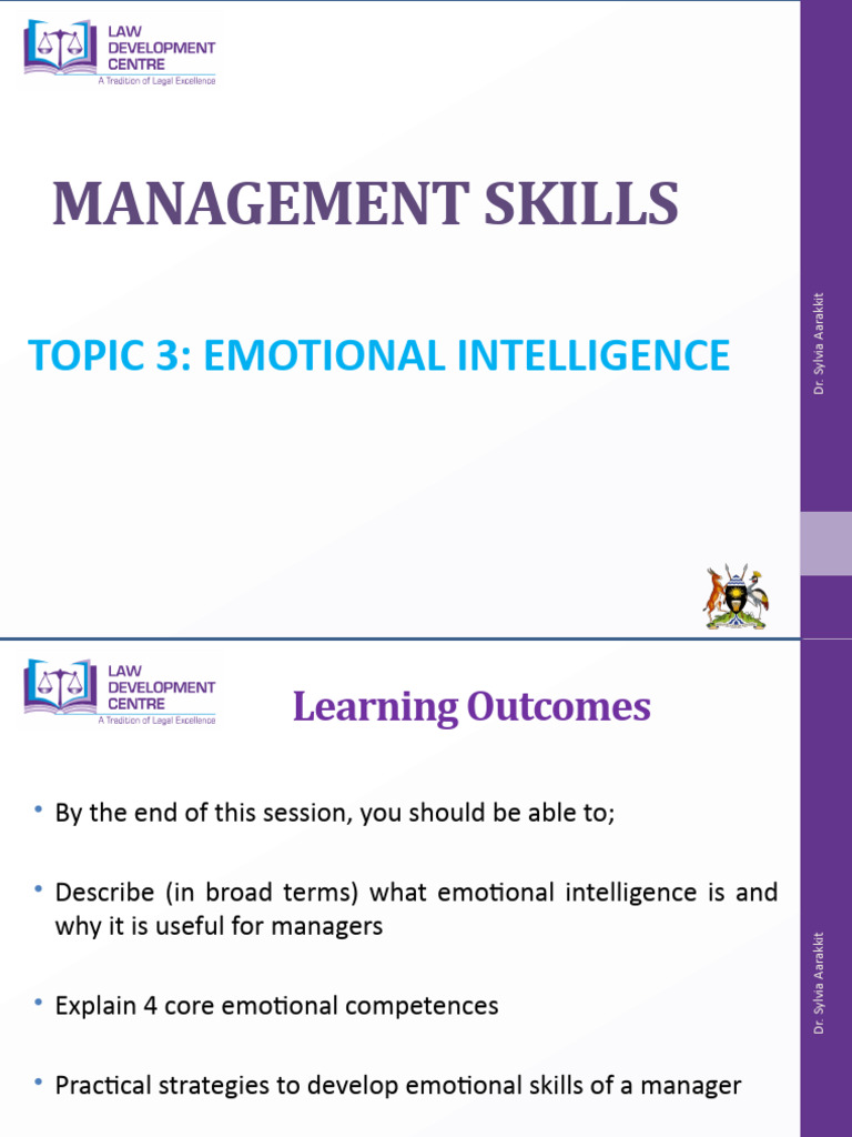 Topic 3 Emotional Intelligence Pdf Emotional Intelligence