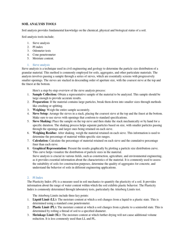 soil analysis | PDF | Applied And Interdisciplinary Physics | Soil