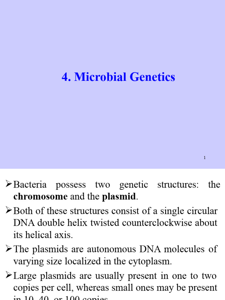 4.1 Microbial Genetics | PDF | Bacteriophage | Molecular Cloning
