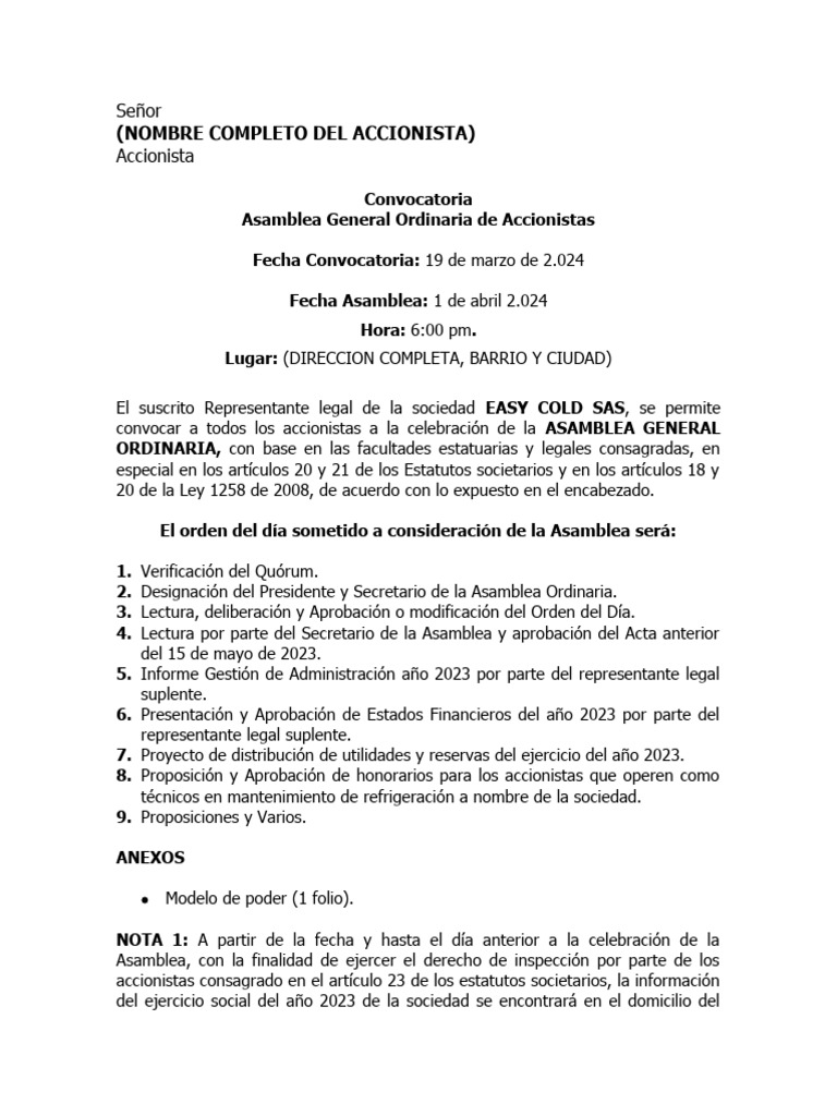 Easy Cold Sas-Convocatoria 2024 | PDF | Gobierno