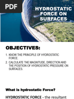 Hydrostatic Forces on Plane Surfaces | PDF | Pressure | Triangle