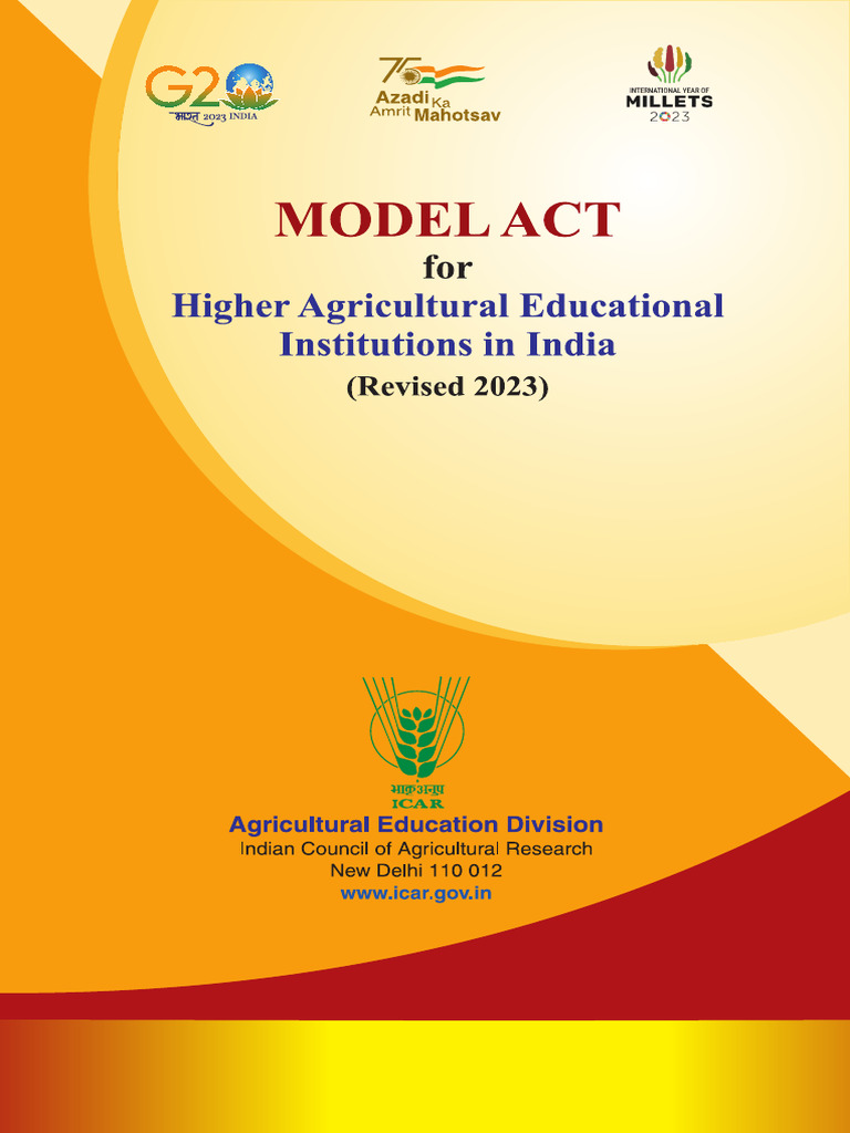 Model Act 2023 | PDF | Academic Degree