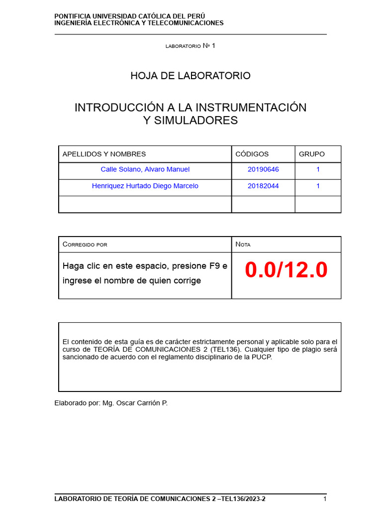 Lab1 H797 G1 PDF | PDF | Frecuencia | Arduino