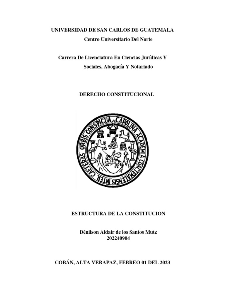 Estructura De La Constitucion Pdf Judicaturas Justicia