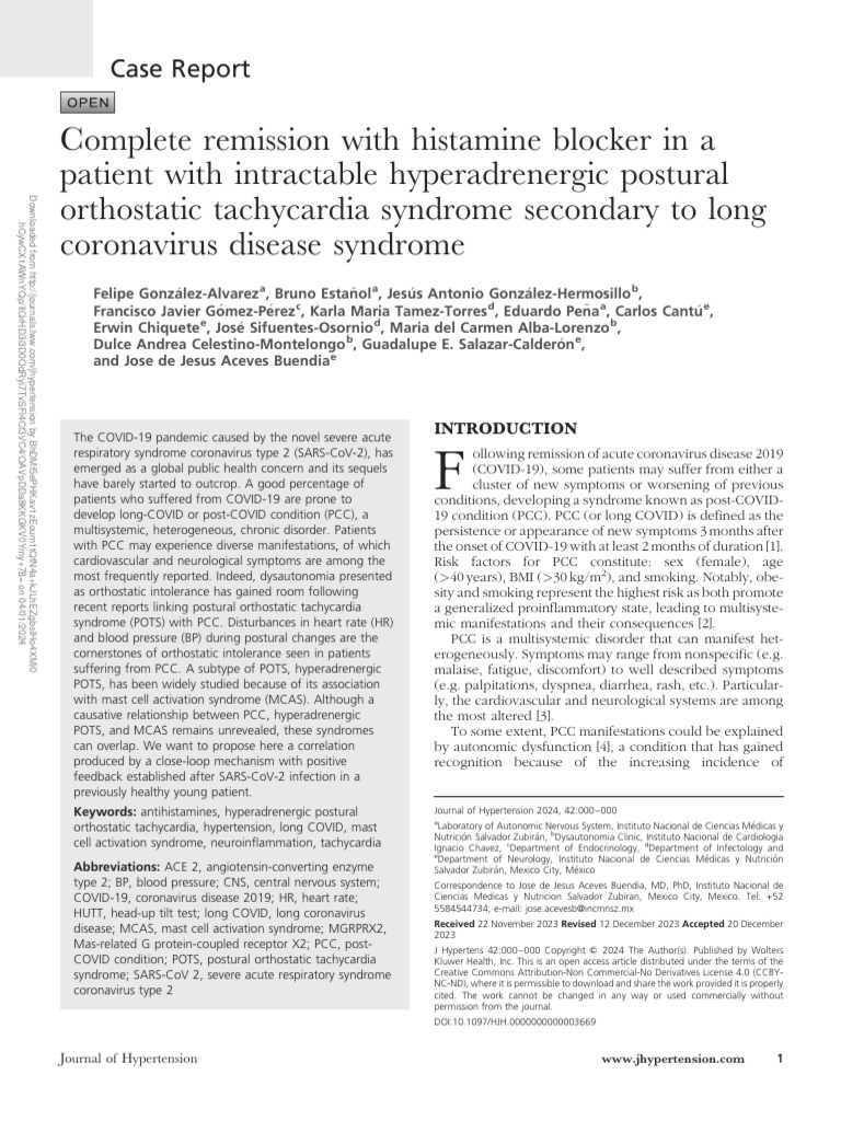Complete Remission With Histamine Blocker in A Patient With Intractable ...