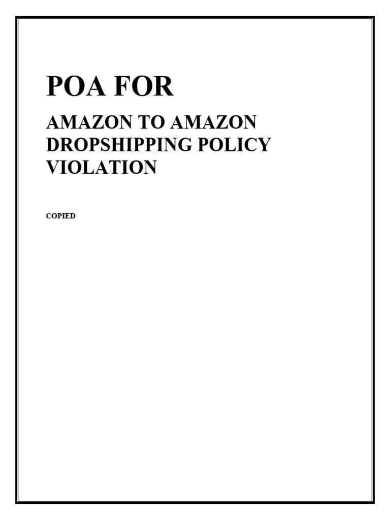Amz To Amz DS Policy Violation | PDF | Inventory | Logistics