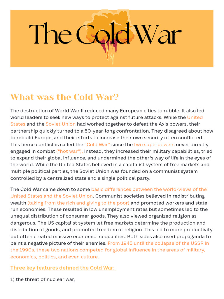 The Cold War | PDF | Cold War | Soviet Union