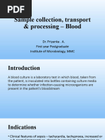 Work Process and SOP For Taking Blood Culture | PDF | Medical ...