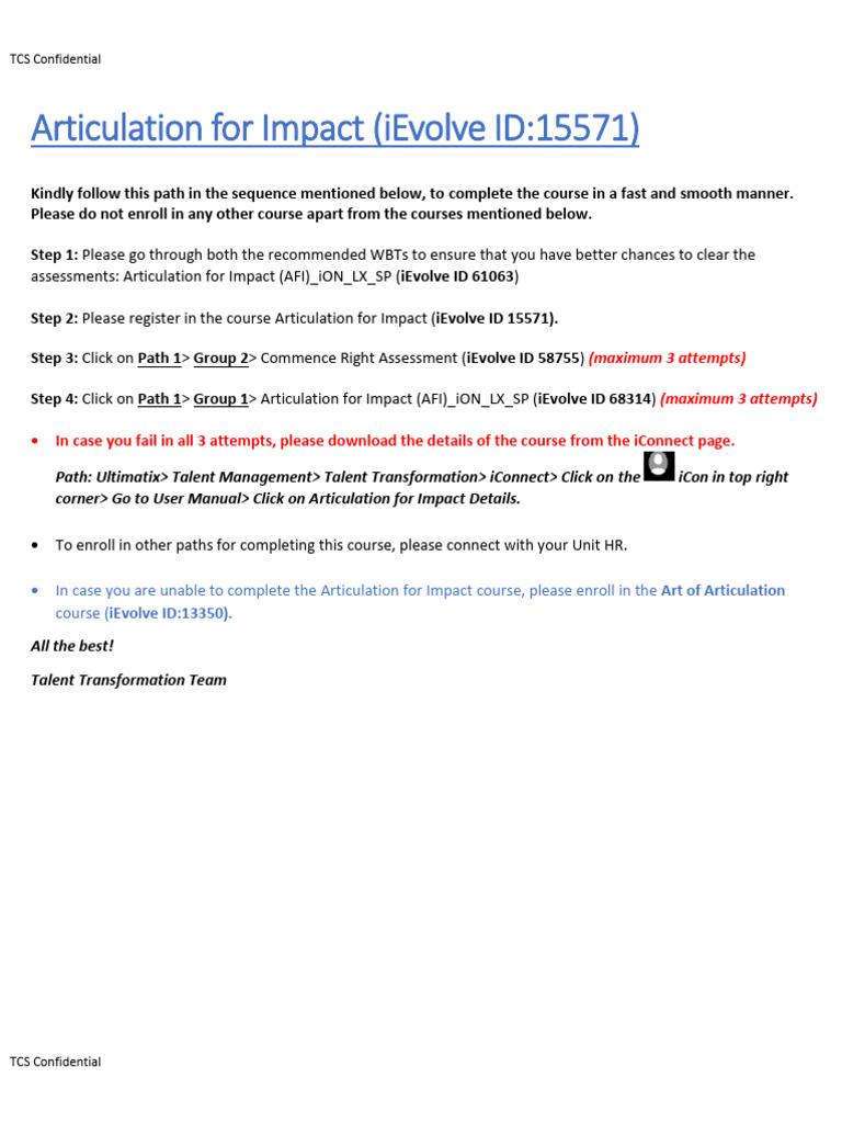 Articulation For Impact - Step-by-Step Guide | PDF