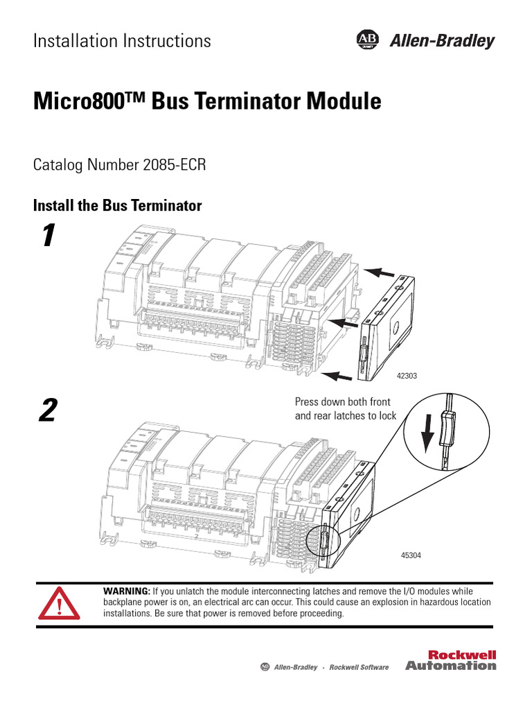Micro800™ Bus Terminator Module: Installation Instructions | PDF | Electrical Wiring ...