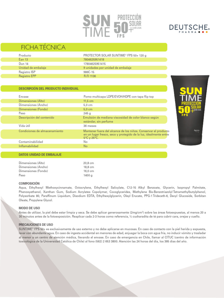 FICHAS_TECNICA_SUNTIME_ | PDF