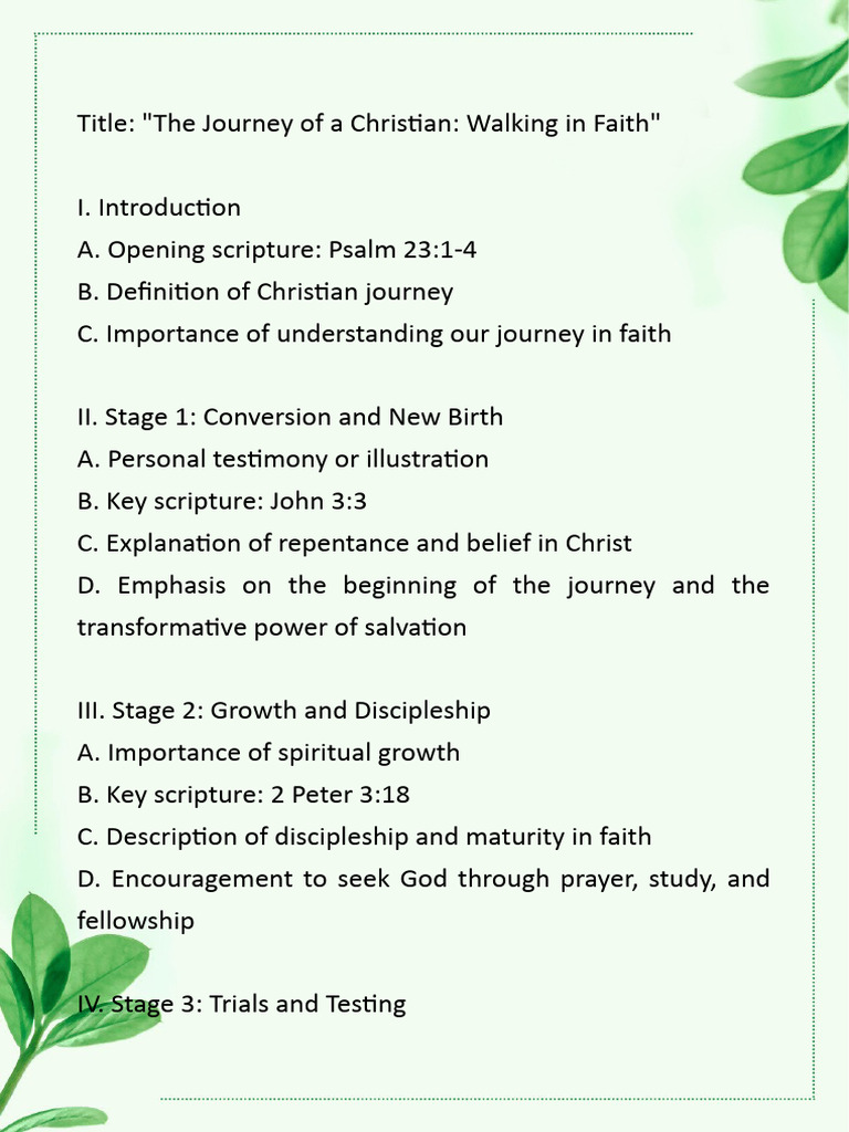 The Journey of A Christian | PDF
