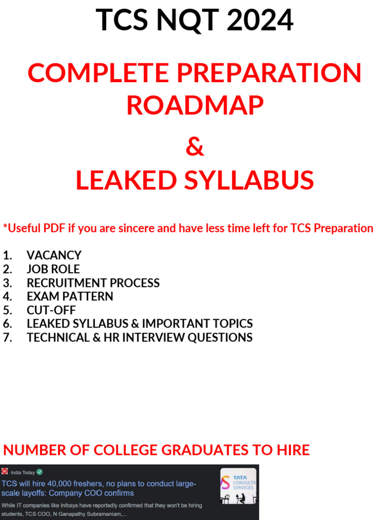 TCS NQT 2024: Complete Prep Guide | PDF | English Grammar | Linguistics