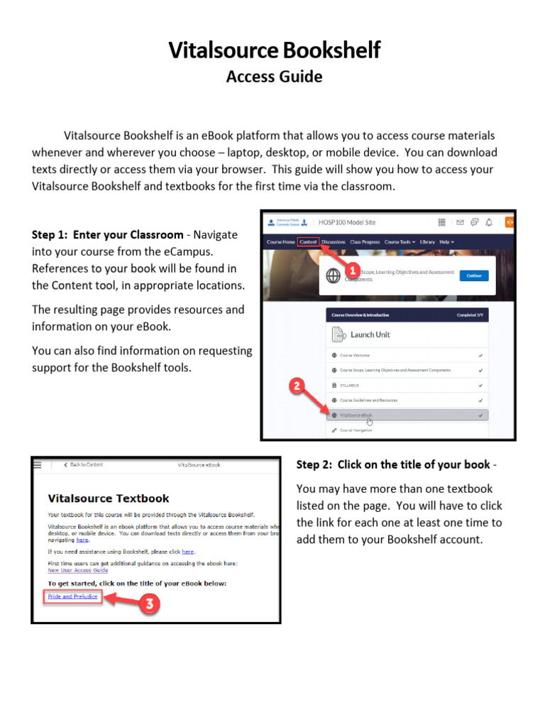 Vitalsource Bookshelf User Access Guide | PDF | Books | Ios