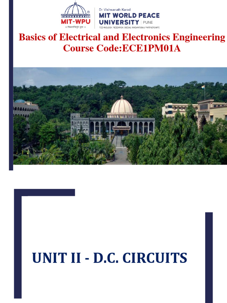 Unit - 2 - DC Circuits | PDF | Capacitor | Electrical Impedance