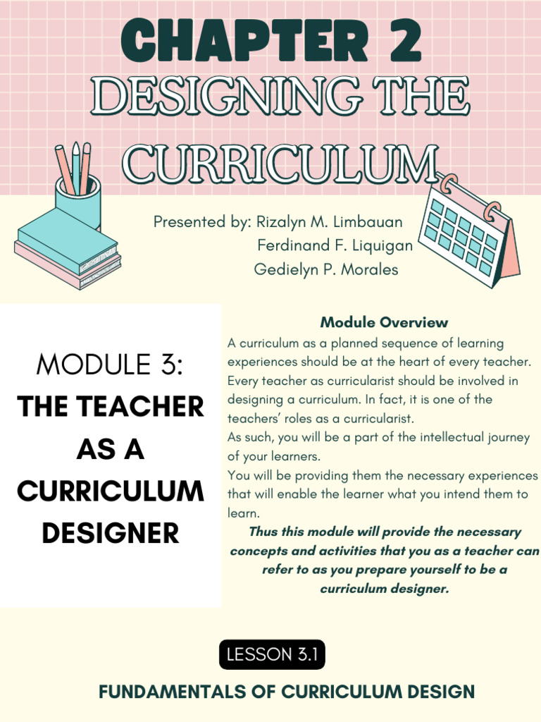 Chapter 2 Designing The Curriculum | Download Free PDF | Curriculum | Educational Assessment