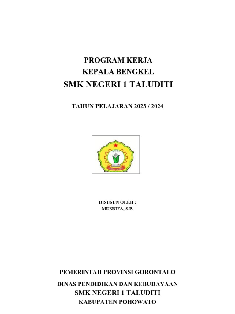 Program Kerja Kepala Bengkel APHP | PDF