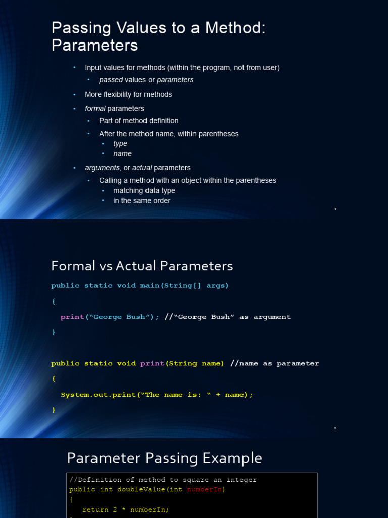 7 - Lec - Classes and Methods Part-2 | PDF | Parameter (Computer Programming) | Method (Computer ...