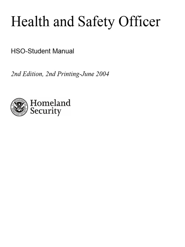 HSO StudentManual | PDF | Risk | Incident Command System