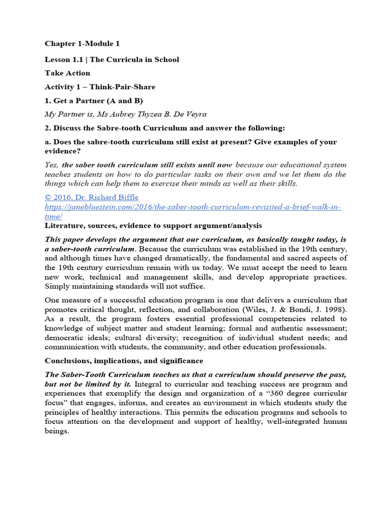 Activites_Advanced Curriculum Development | PDF | Thomas Aquinas | John ...