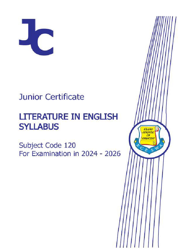 JC English Literature 2024-2026 Syllabus-2 | PDF | Learning | Curriculum