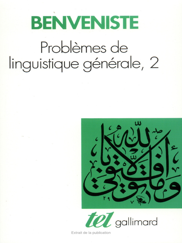 Problemes de Linguistique Generale Benve | PDF | Linguistique | Noam ...