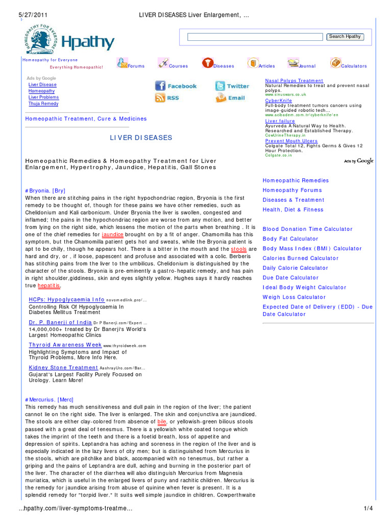 LIVER DISEASES Liver Enlargement, Hypertrophy, Jaundice, Hepatitis Symptoms, Cause, Diagnosis ...