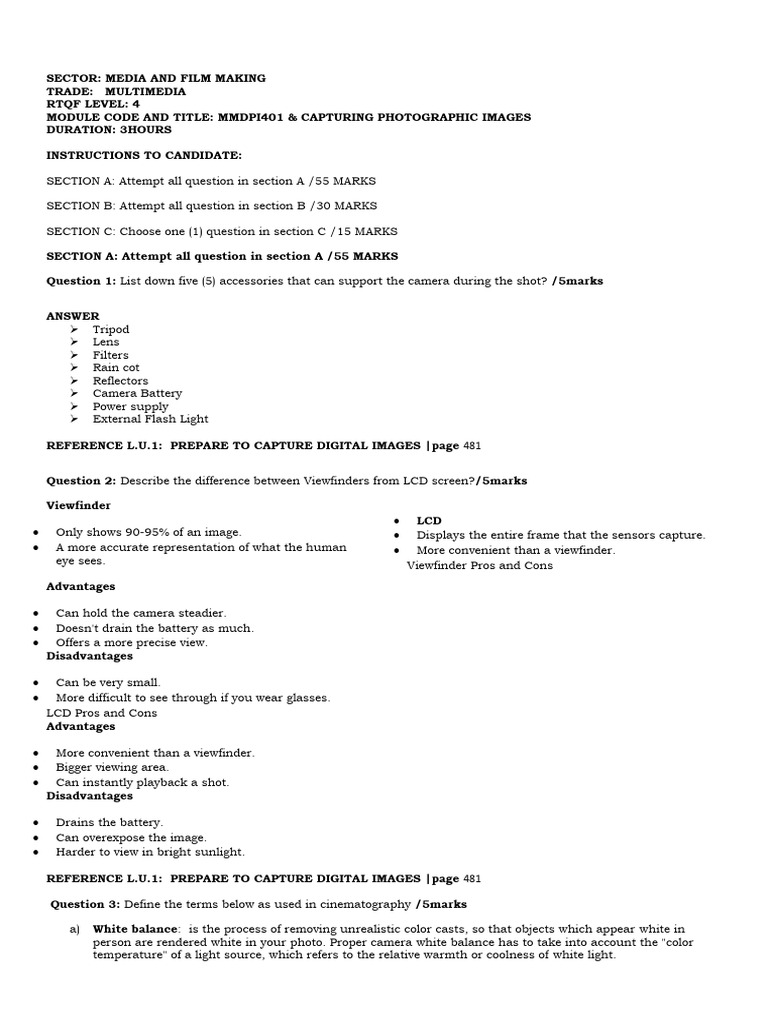 L4 - Capturing Photographic Imagel | PDF | Shutter Speed | Camera