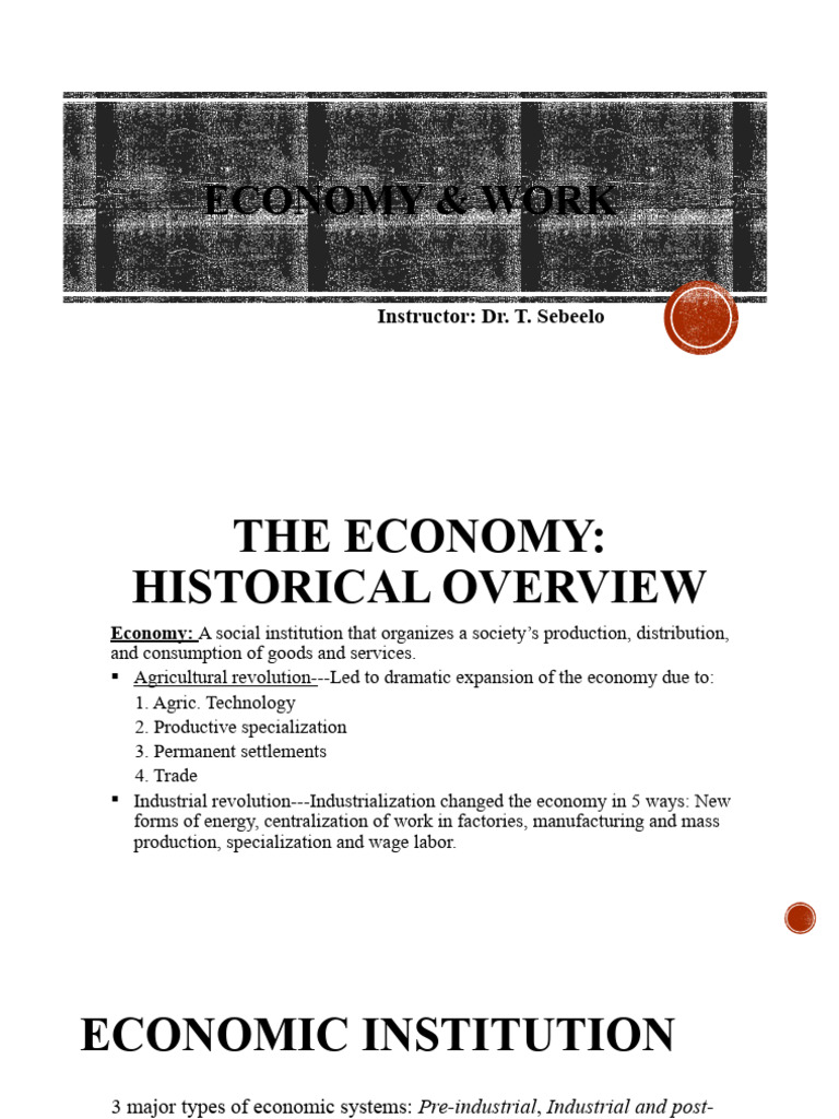 The Economy and Work | PDF | Capitalism | Economics