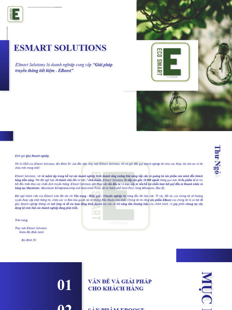 Esmart Solutions: Esmart Solutions Là Doanh Nghiệp Cung Cấp "Giải Pháp | PDF