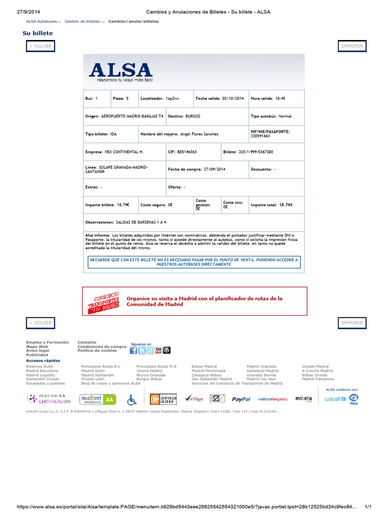 BUS ALSA | PDF | Madrid