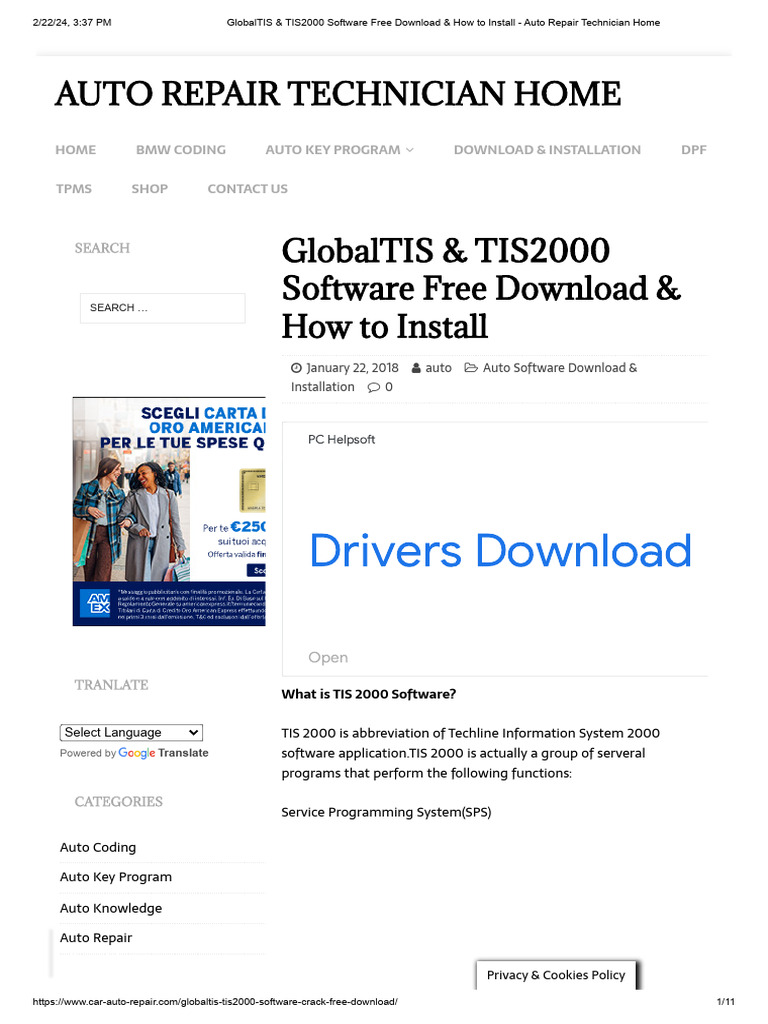 GlobalTIS & TIS2000 Software Free Download & How To Install - Auto ...