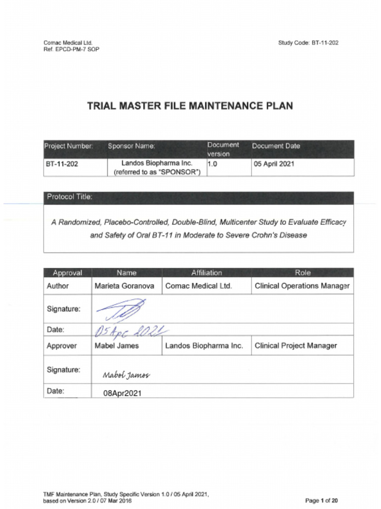 TMF Maintenance Guide | PDF | Image Scanner | Clinical Trial