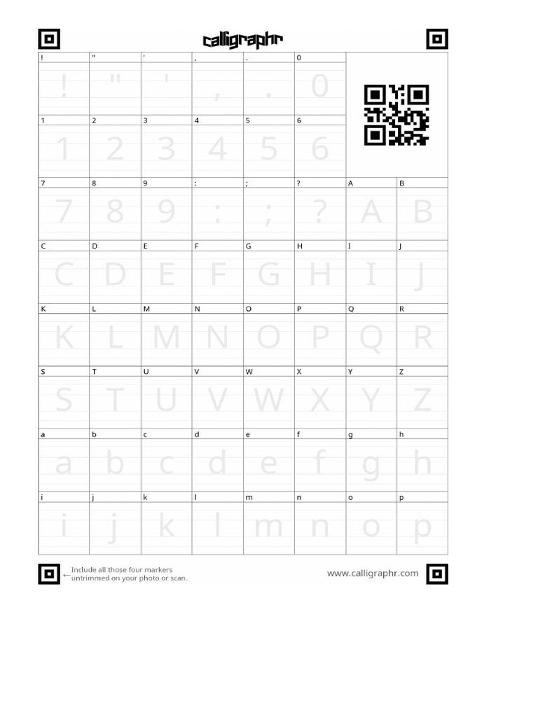 Calligraphr Template 1 | PDF