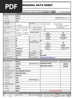 PERSONAL DATA SHEET PDS Editable | PDF | Government