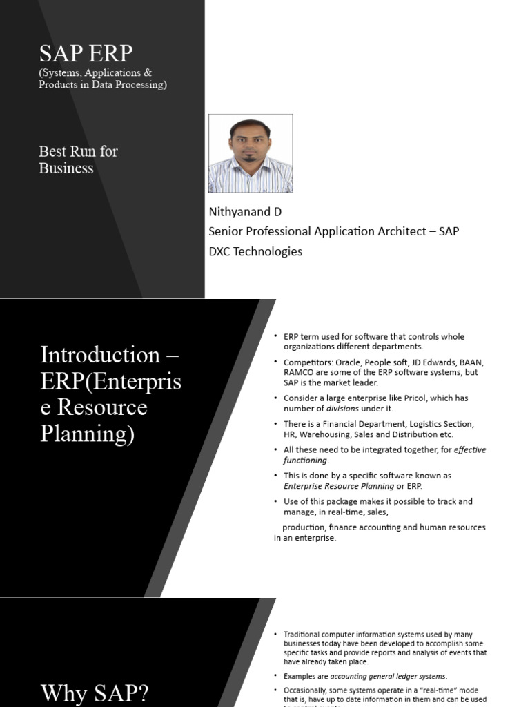 Sap Erp | PDF | Databases | Enterprise Resource Planning