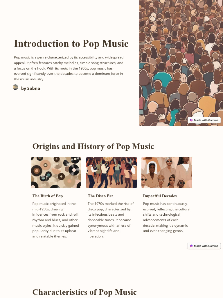 Introduction To Pop Music | PDF | Pop Music | Song Structure