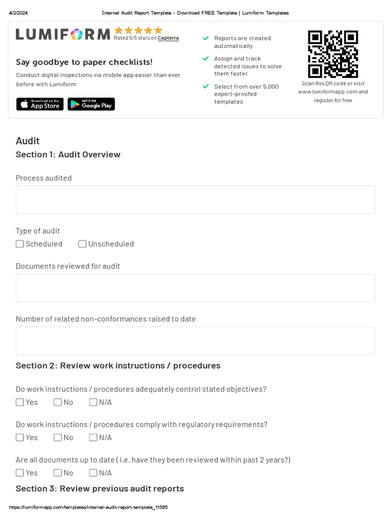 Internal Audit Report Template 11585 | PDF | Audit | Internal Audit