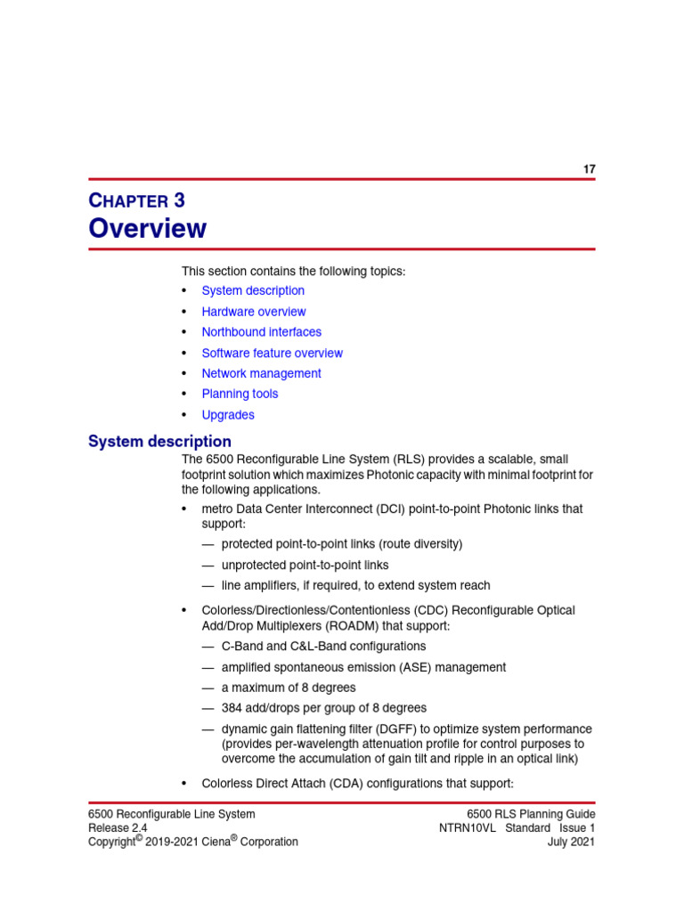 Ciena - RLS Planning - Guide - Part-4 | PDF | Wavelength Division Multiplexing | Electronics