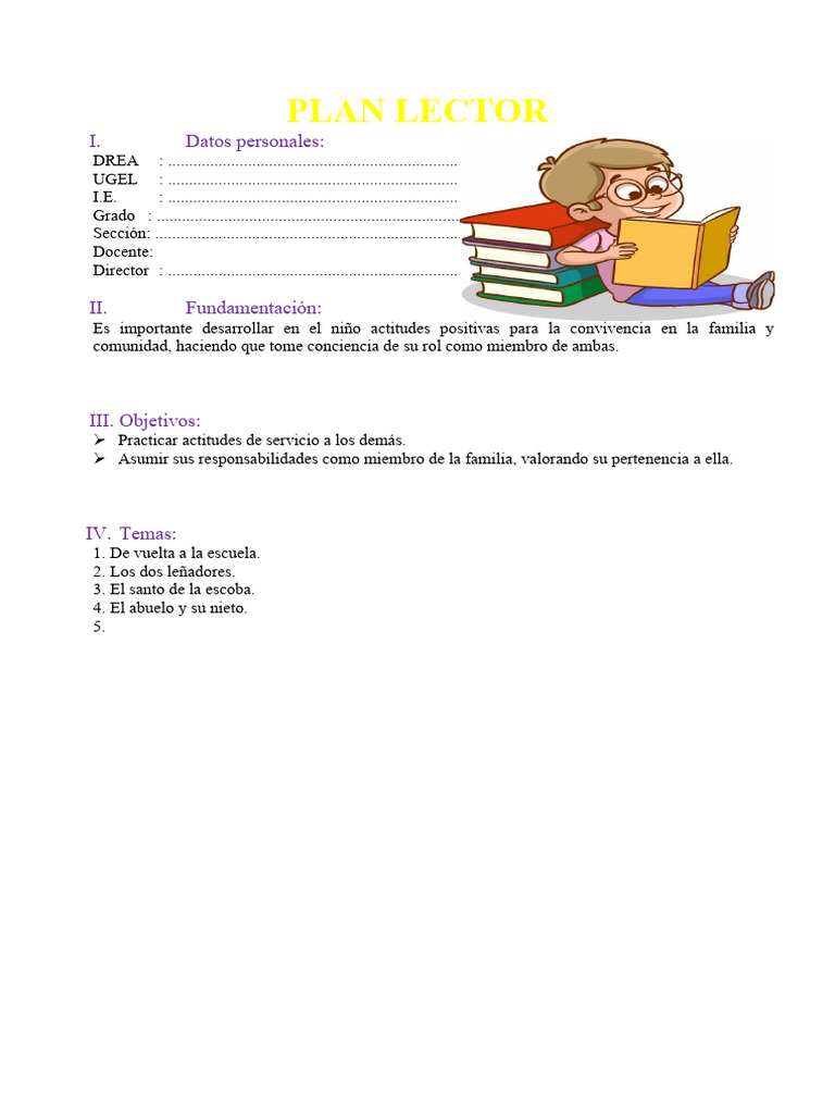 3° PLAN LECTOR 3 GRADO | PDF