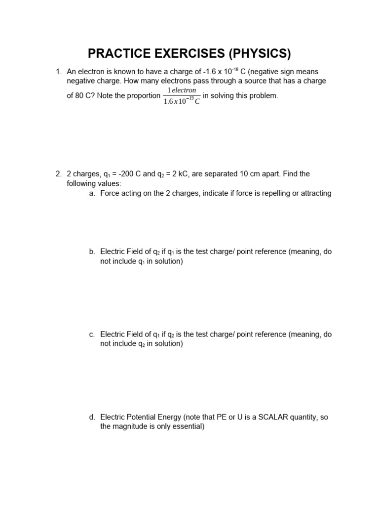 Practice Physics | PDF