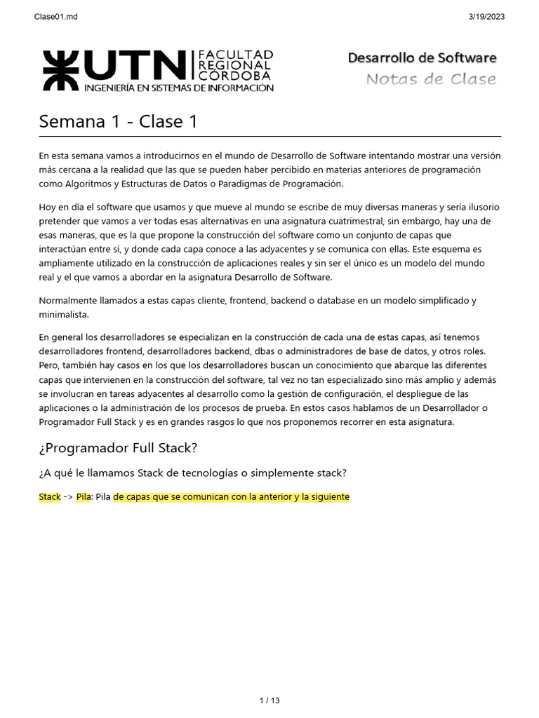 Introducción al Desarrollo Full Stack | PDF | Script Java | Lenguaje de programación