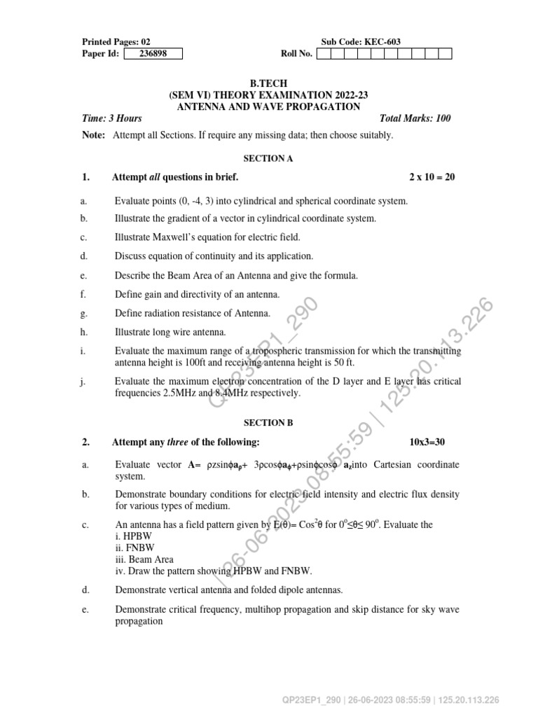 AWP (2023) | PDF | Antenna (Radio) | Waves