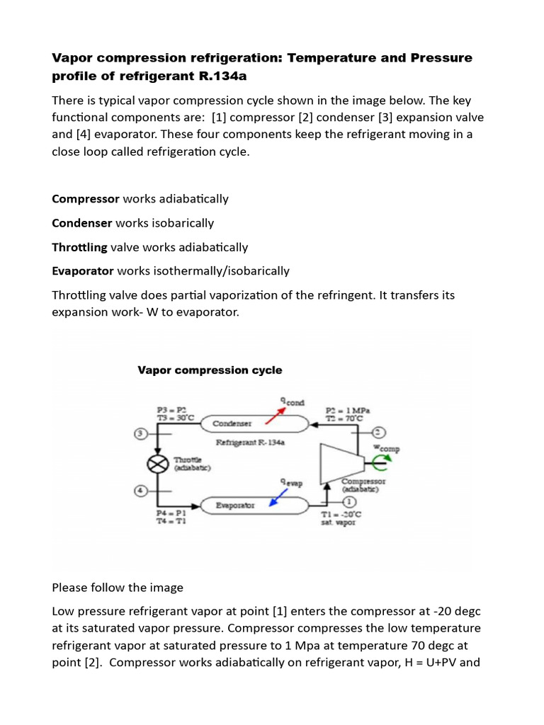 Vapor Compression Refrigeration - Temperature and Pressure | PDF ...