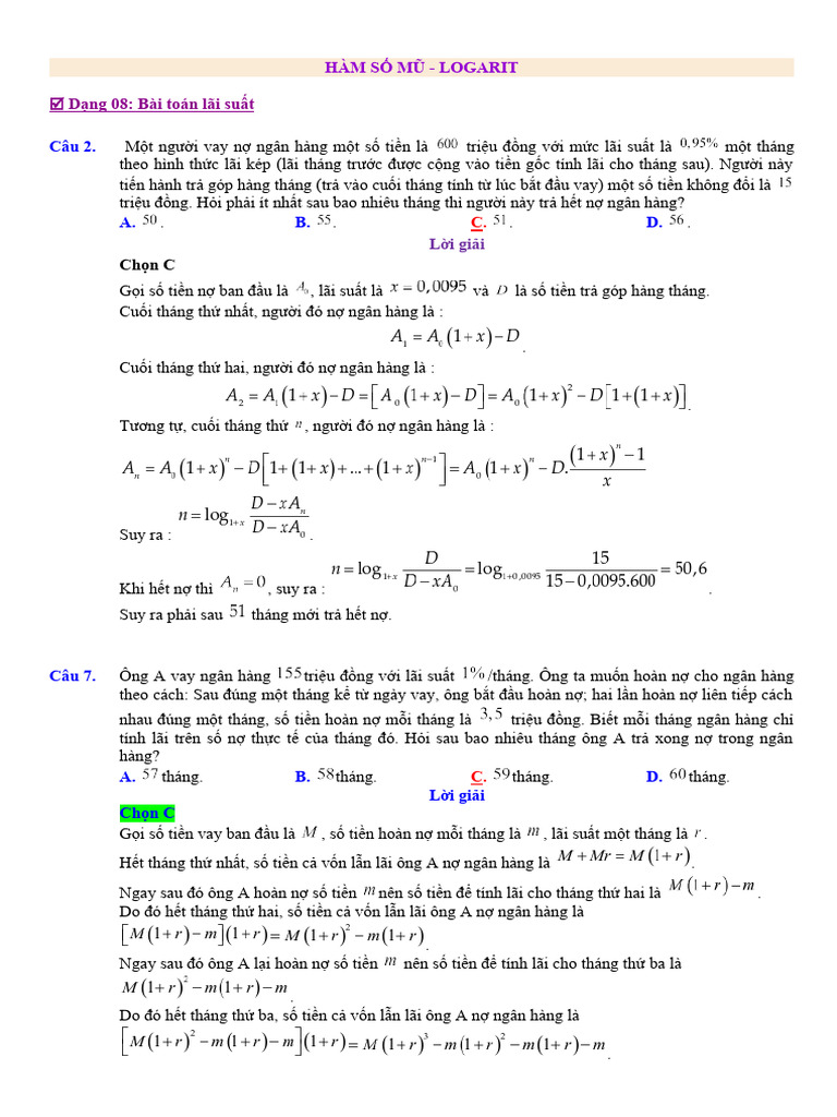 Toan Thuc Te PT Mu Va Loga | PDF