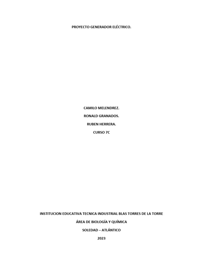 Generador Eléctrico Casero 7C | PDF | Inducción electromagnética ...