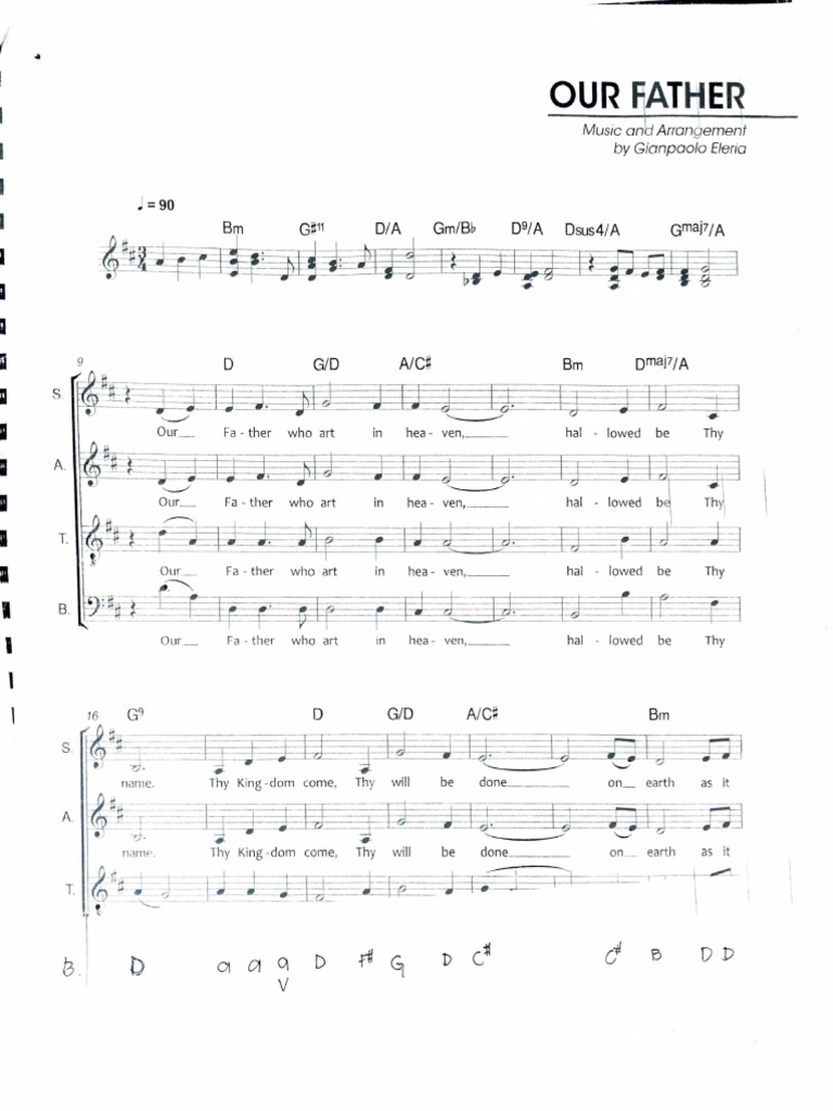 Our Father Music Sheet | PDF