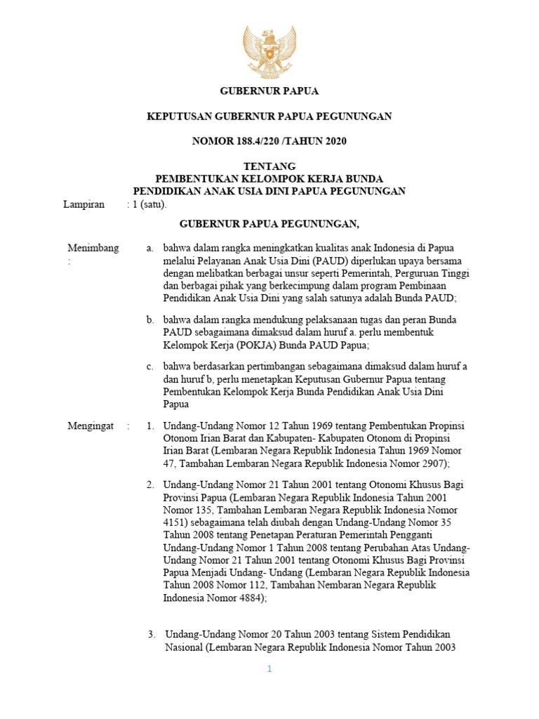 SK Bunda Paud 2020 | PDF