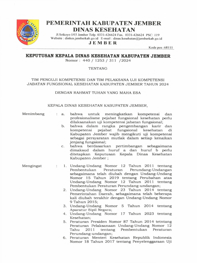 SK Tim Ukom 2024 | PDF