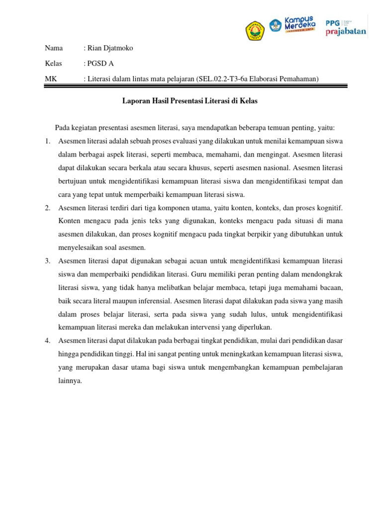 Rian Djatmoko SEL.02.2-T3-6a Elaborasi Pemahaman | PDF